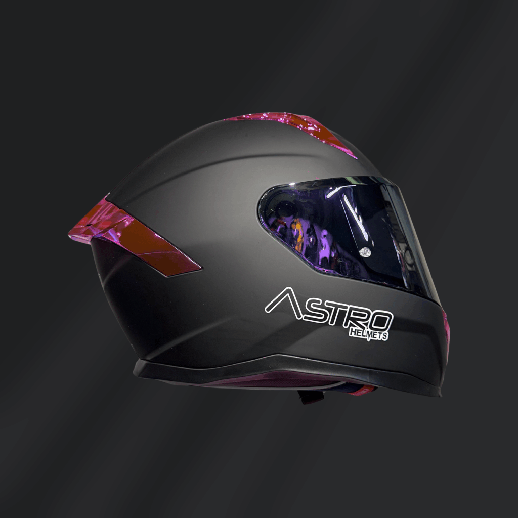 CASCO INTEGRAL ASTRO HELMETS SOLID BLACK PINK